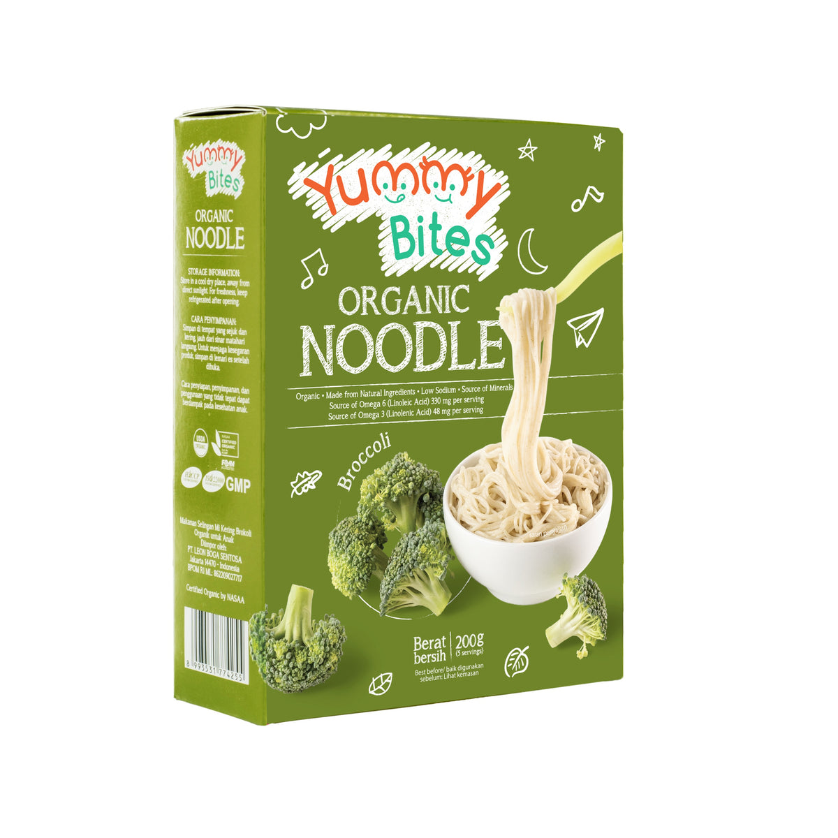 Yummy Bites Organic Noodles (200g) - Broccoli (7m+) – Trejoy